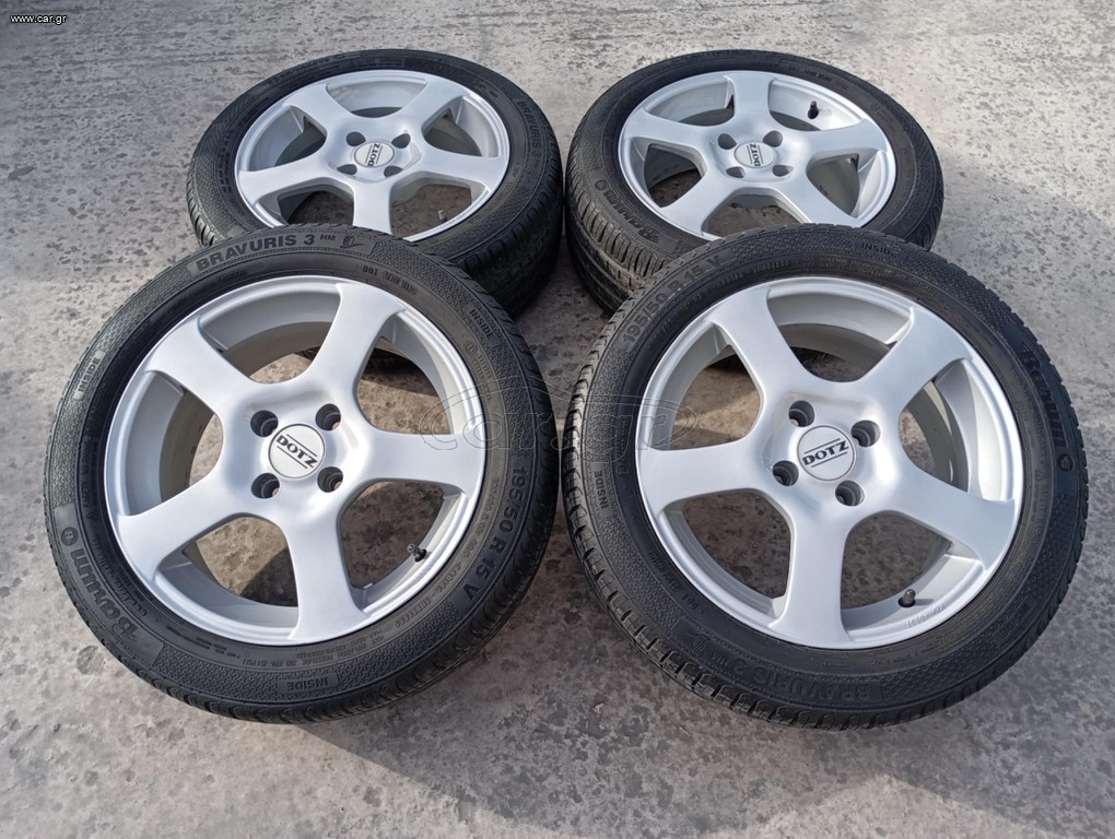 Car.gr - Ζαντες 15αρες (4x100) Dotz με λαστιχα 195/50/15