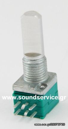 Car.gr - 10mm STEREO 10KB ΠΟΤΕΝΣΙΟΜΕΤΡΟ ΠΕΡΙΣΤΡΟΦΙΚΟ ΣΑΣΙ ΑΞΟΝΑΣ FLAT 13mm