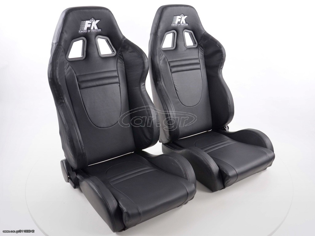 Car.gr - FK SET 2 x ΚΑΘΙΣΜΑΤΑ BUCKET ΑΝΑΚΛΙΝΟΜΕΝΑ ΔΕΡΜΑΤΙΝΗ LEATHER SPORT ΓΙΑ ΟΛΑ ΤΑ ΑΥΤΟΚΙΝΗΤΑ