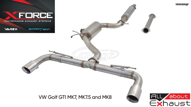 Car.gr - Σετ εξάτμισης Xforce με σύστημα VAREX για VW GOLF GTI MK7/MK7 ...