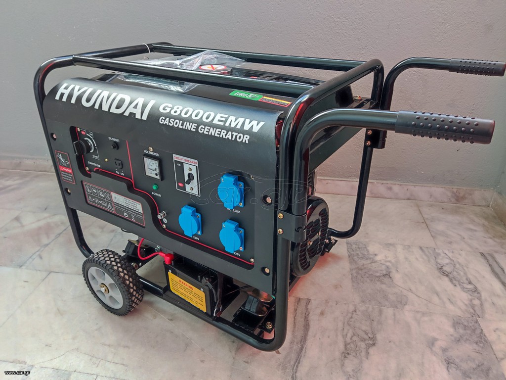 Car.gr - ΓΕΝΝΗΤΡΙΑ ΤΡΟΧΗΛΑΤΗ HYUNDAI 6500W/8KVA ΜΟΝΟΦΑΣΙΚΗ ΒΕΝΖΙΝΗΣ ΜΕ ΜΙΖΑ