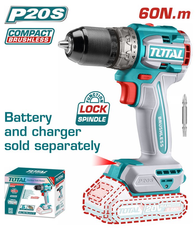 Car.gr - TOTAL ΕΠΑΓΓ. ΔΡΑΠΑΝΟΚΑΤΣΑΒΙΔΟ ΜΠΑΤ. Li-ion 20V / 60Nm BL Motor ...