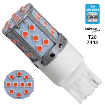 Car.gr - Λαμπτήρας LED Extreme Series Can-Bus 2ης Γενιάς με βάση T20 ...
