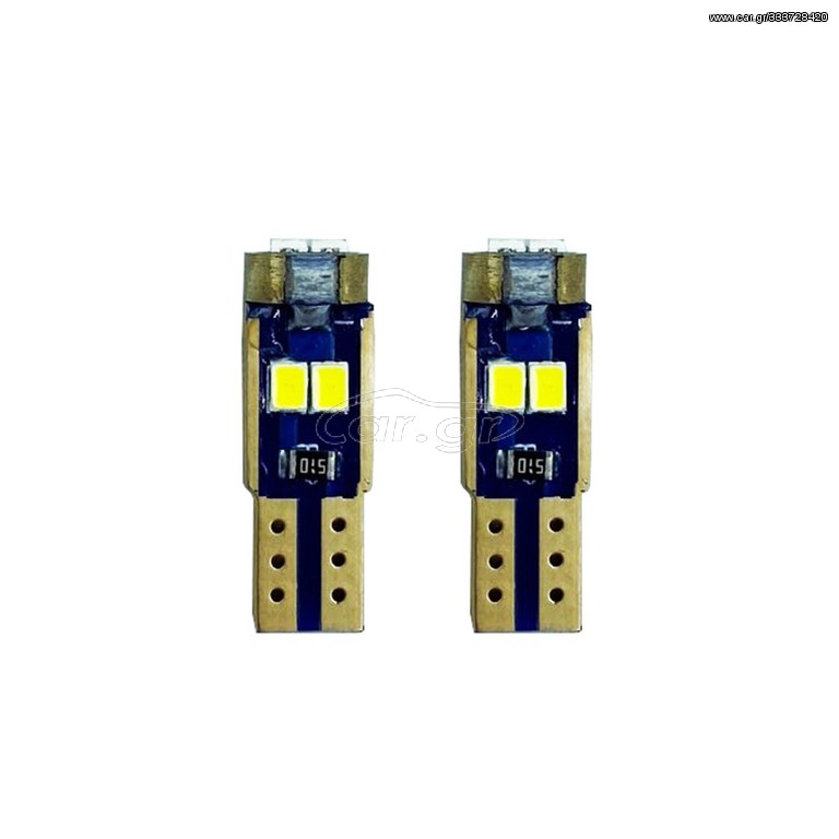 Car.gr - Λάμπες Led T5 12V 6 Smd Hyper Led Canbus 100238 Λευκό Φως 2 ...