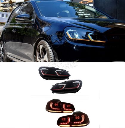 Car.gr - ΣΕΤ ΦΑΝΑΡΙΑ LED Headlights and Taillights VW Golf 6 VI (2008-2013) With Facelift G7.5 ...