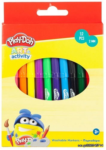 Car.gr - Play-Doh Μαρκαδοροι Ζωγραφικης 12 Χρωματα Wasable - 320-00001