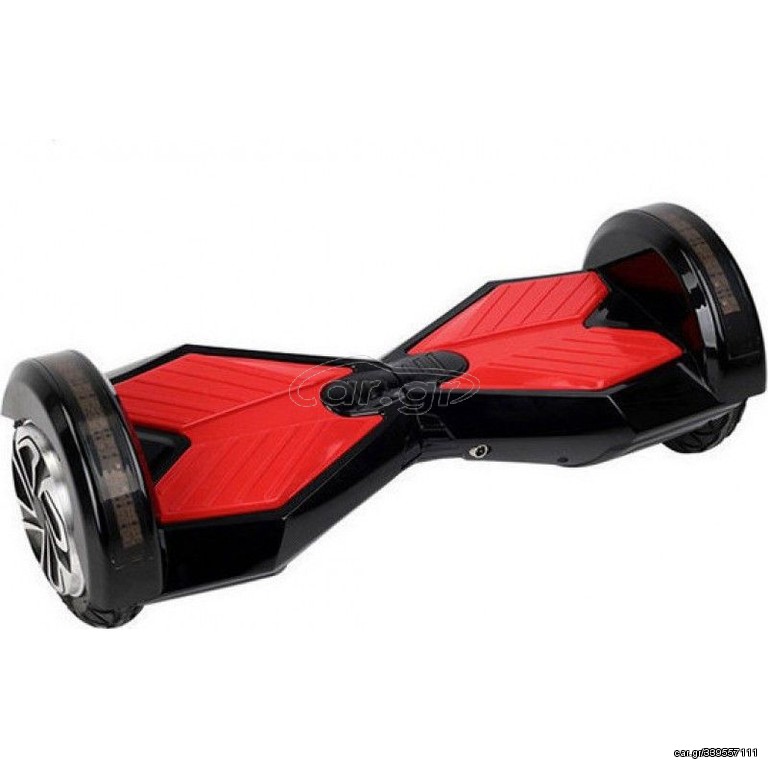 Car.gr - Smart '24 HOVERBOARD BLACK/RED 8" ΗΛΕΚΤΡΙΚΟ ΠΑΤΙΝΙ ΙΣΟΡΡΟΠΙΑΣ LED + ΤΣΑΝΤΑ ΜΕΤΑΦΟΡΑΣ