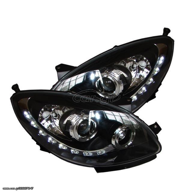 Car.gr - ΦΑΝΑΡΙΑ ΕΜΠΡΟΣ RENAULT TWINGO 07-11 DAYLIGHT BLACK EAUTOSHOP GR