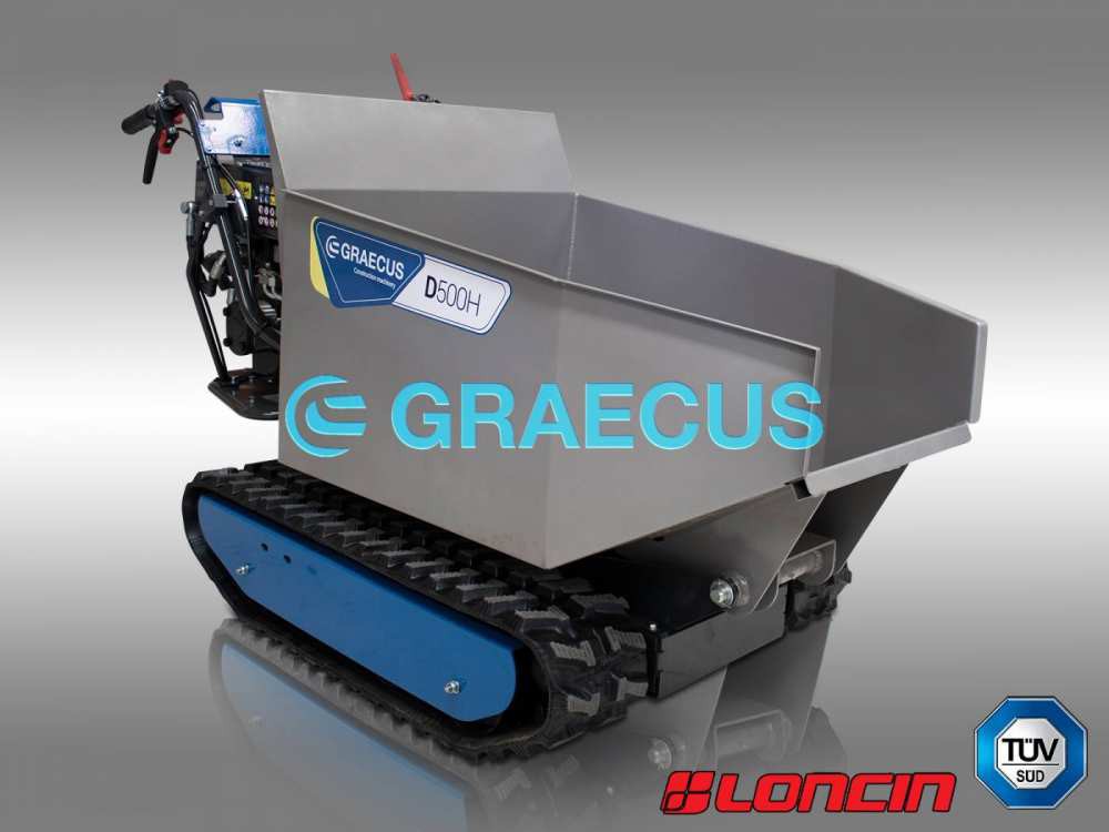 Car.gr - Dumper ερπυστριοφόρο με υδραυλική ανατροπή 9hp GRAECUS D500H
