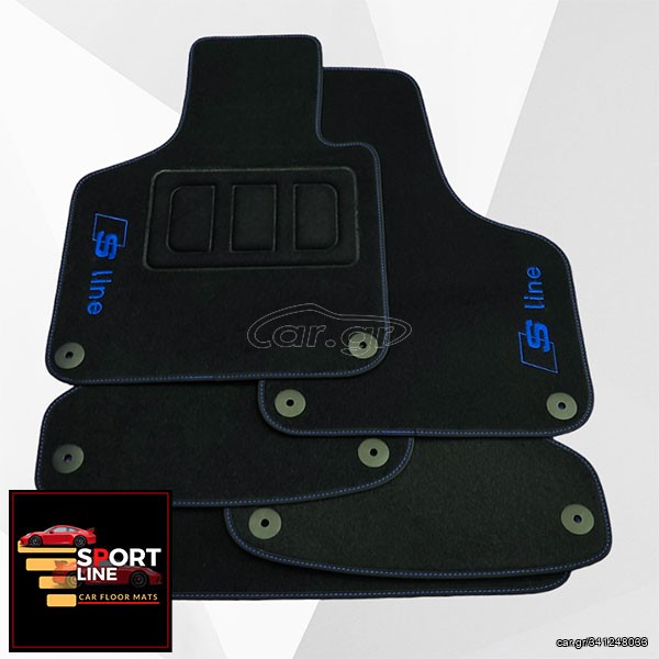 Car.gr - AUDI A3 2003-2013 ΠΑΤΑΚΙΑ ΜΟΚΕΤΑ SPORT LINE ΜΑΥΡΟ ME ΜΠΛΕ ΡΑΦΗ ...