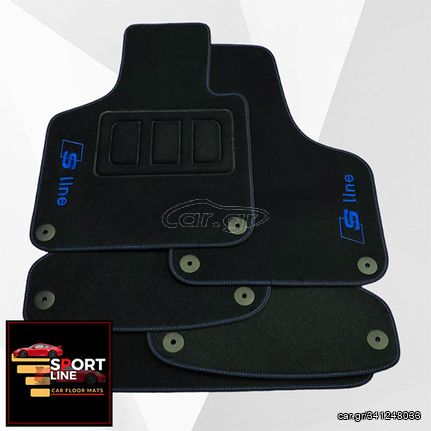 Car.gr - AUDI A3 2003-2013 ΠΑΤΑΚΙΑ ΜΟΚΕΤΑ SPORT LINE ΜΑΥΡΟ ME ΜΠΛΕ ΡΑΦΗ ...