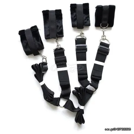 Car.gr - Naughty Toys Velvet Bed Bondage Restraints System