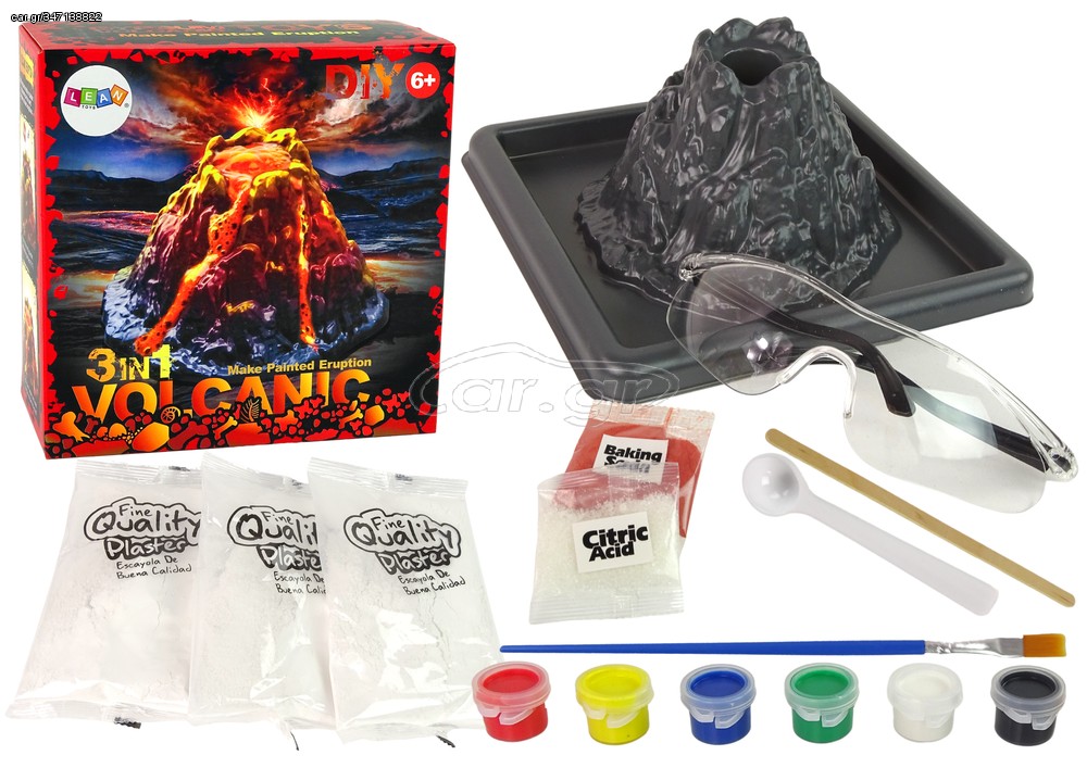 Car.gr - 2in1 DIY Volcano Excavation Gypsum Eruption Kit