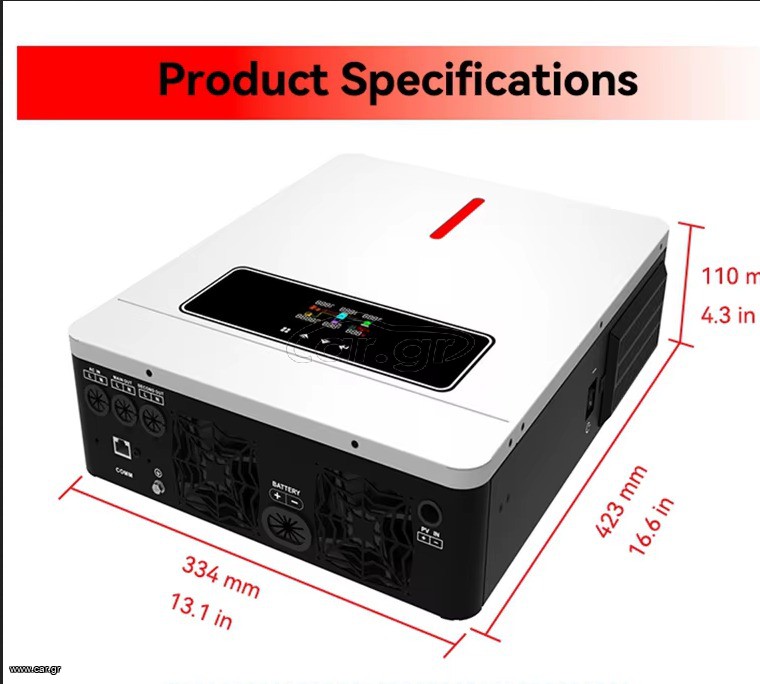 Car.gr - Inverter Καθαρού Ημιτόνου DAXTROMN 24v 36000w Hybrid MPPT Charger