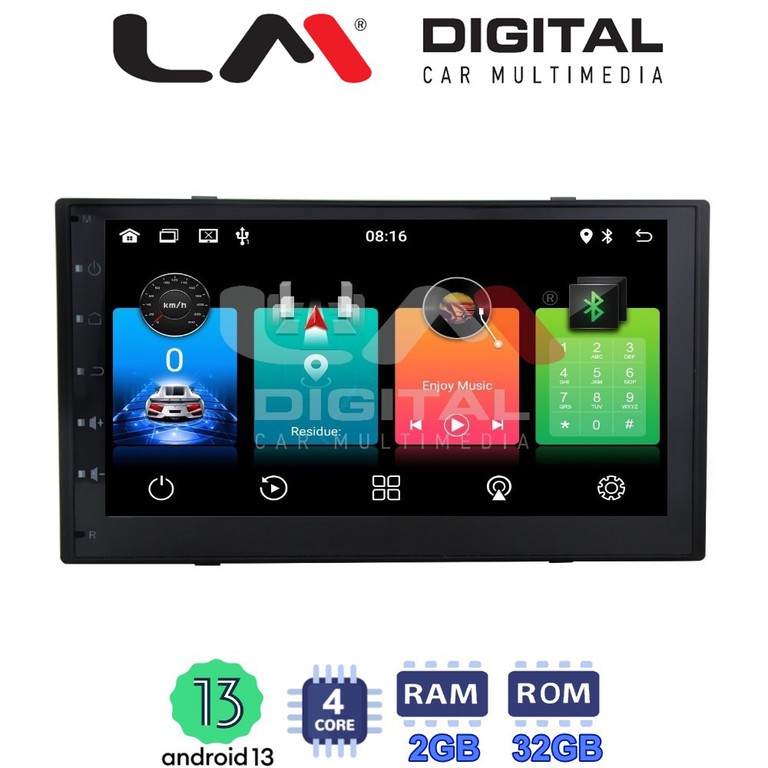 Car.gr - MEGASOUND - LM Digital – LM L4900 GPS Οθόνη universal 2DIN Multimedia Αυτοκινήτου (BT ...