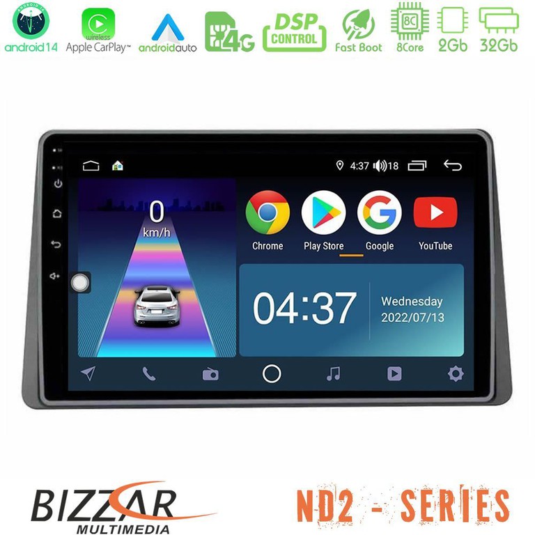 Car.gr - Bizzar ND2 Series 8Core Android14 2+32GB Dacia Duster 2022 ...