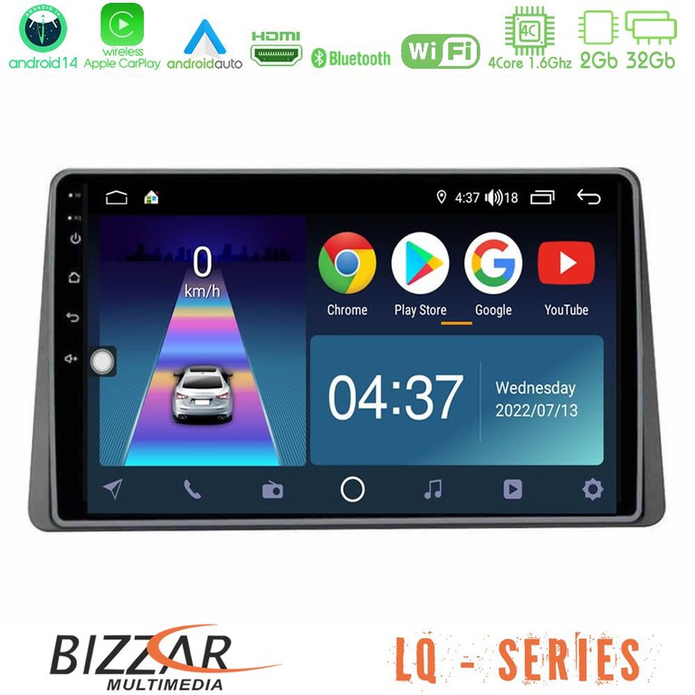 Car.gr - Bizzar LQ Series 4Core Android14 2+32GB Dacia Duster 2022-2024 Navigation Multimedia ...